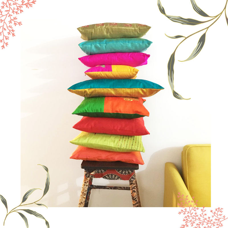 Buy Silk Cushion Covers Online – DesiCrafts